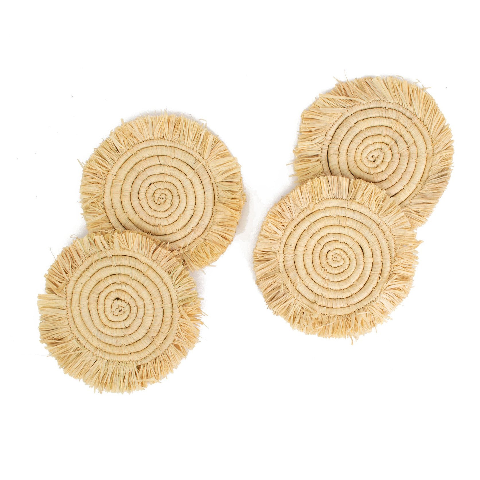 RAFFIA COASTER SET – Shop Anne
